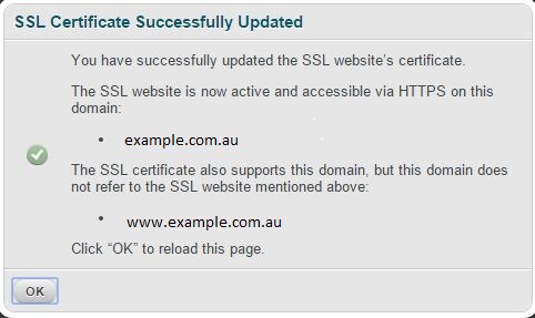 How to add an SSL certificate for a site - using WHM